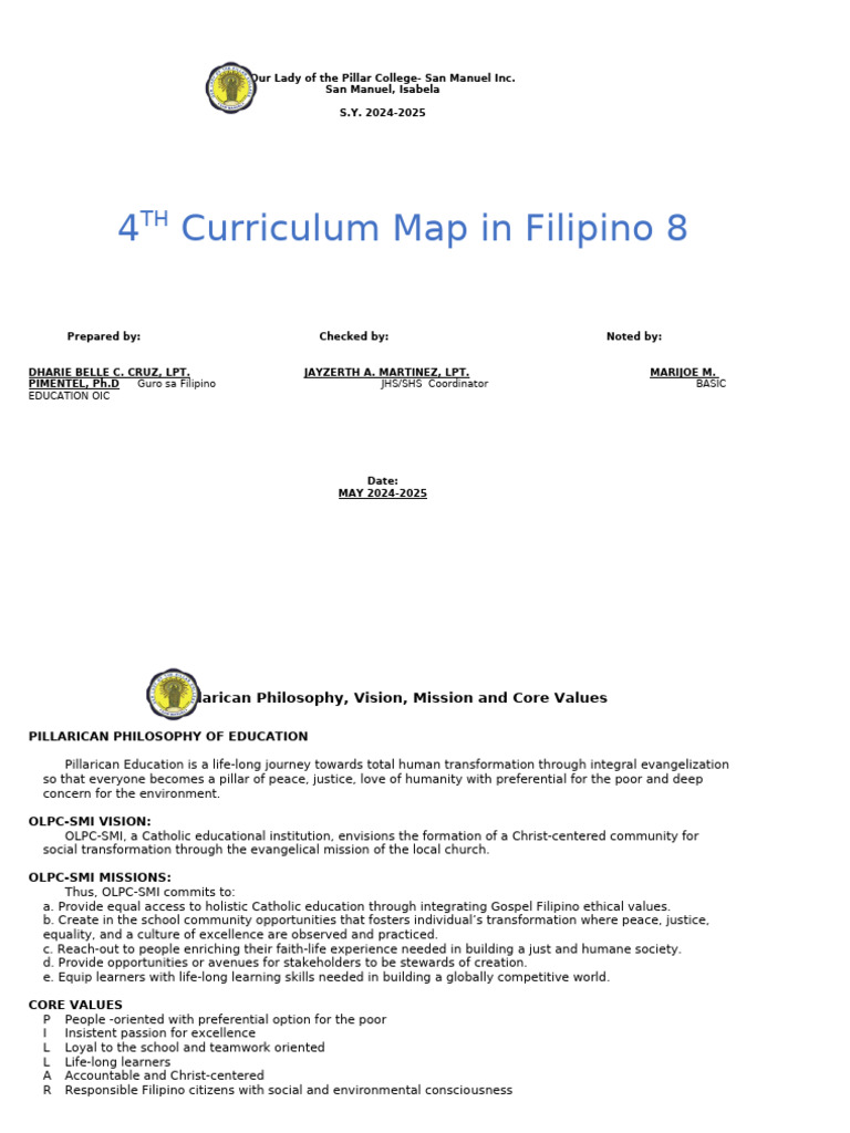 Curr Map 4th Quarter | PDF