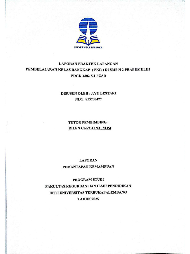 PKR Laporan Ayu | PDF