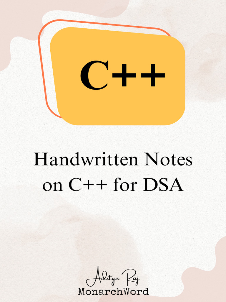 C++ Hand-Written Notes | PDF