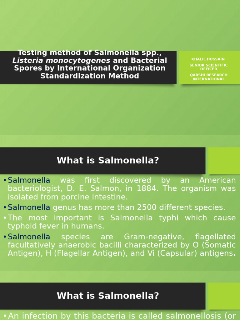 Testing Method of Salmonella-1 | PDF | Salmonella | Immunology