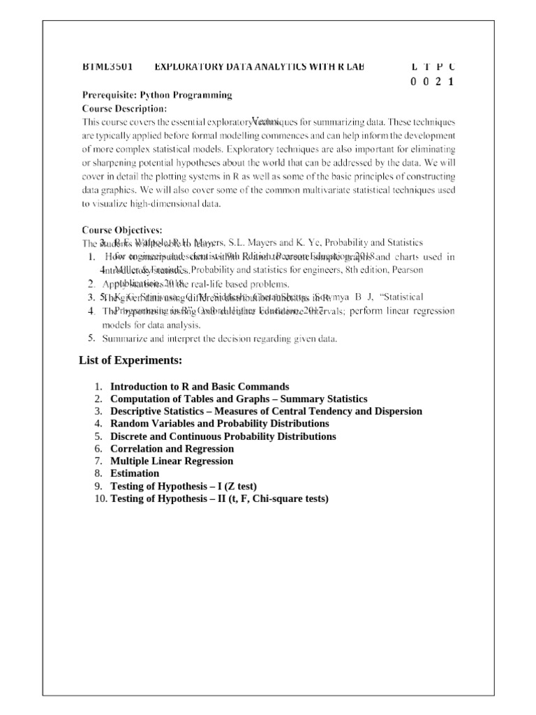 List of Experiments | PDF | Statistics | Probability Distribution