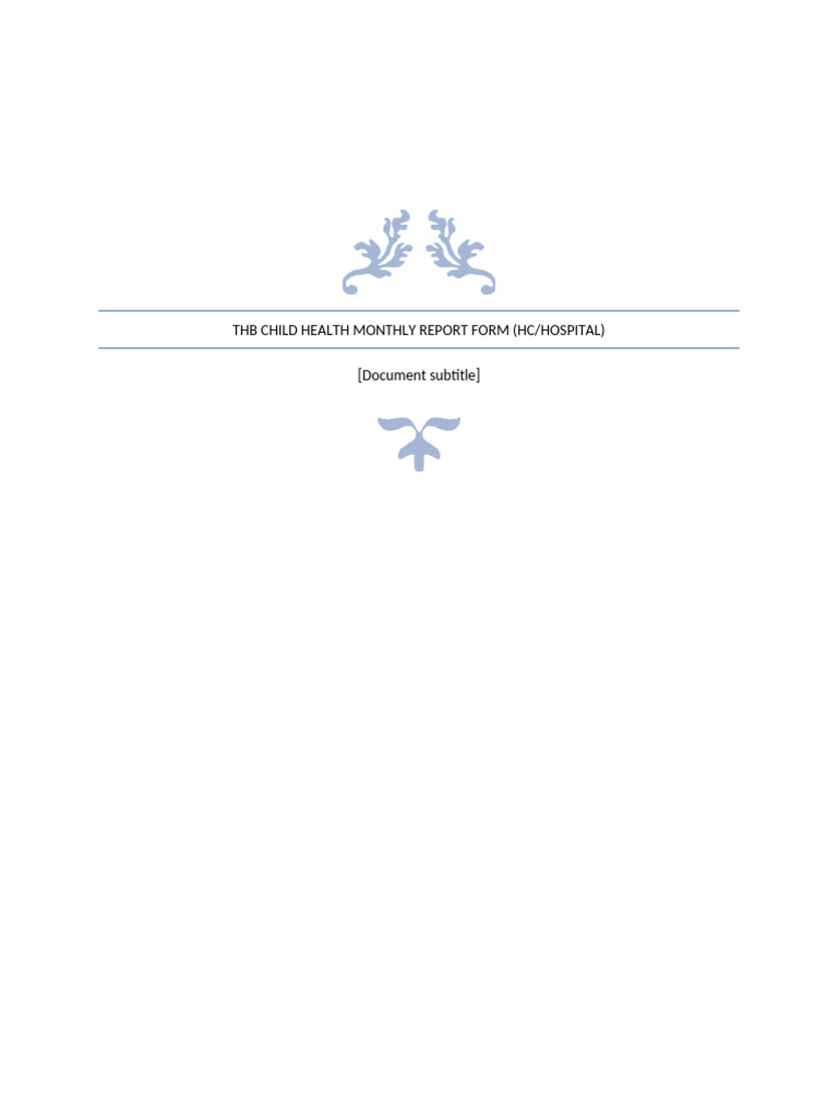Child Health Monthly Report 2025 | PDF | Infants | Infant Mortality