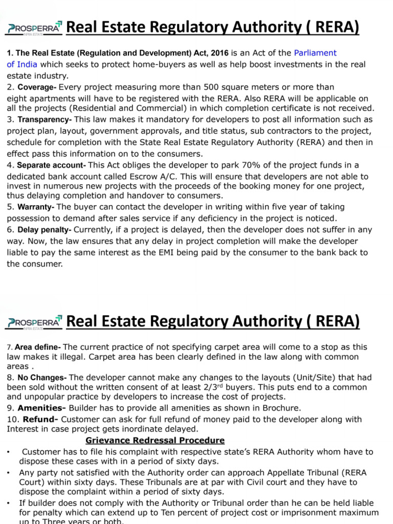 RERA | PDF