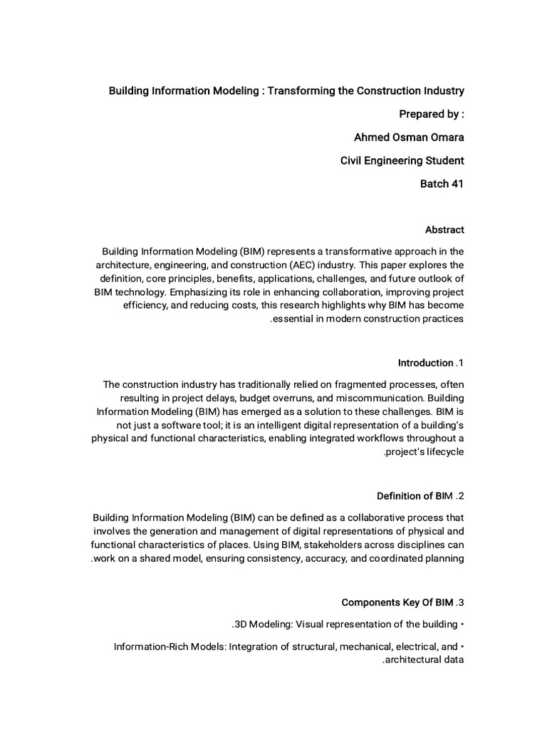 Building Information Modeling (BIM) | PDF | Building Information Modeling | Information Science