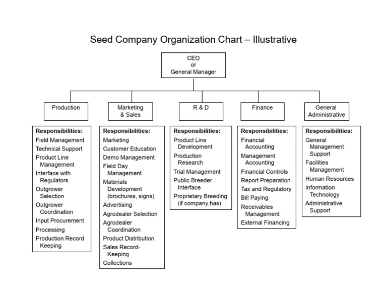 Seed Company Org Chart Overview | PDF