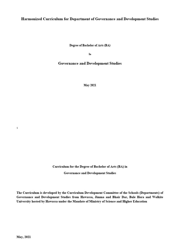 BA in GaDS Curriculum | PDF | Methodology | Social Sciences