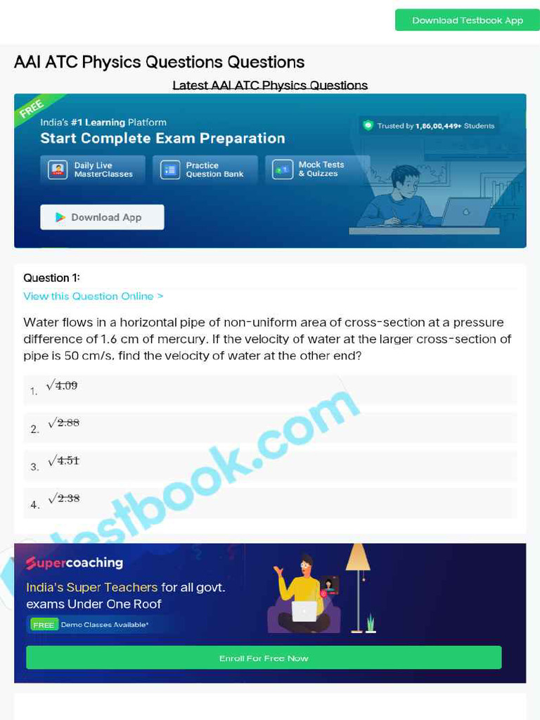 Aai Atc Physics Questions 63935a8ffead3ae783843cad | PDF