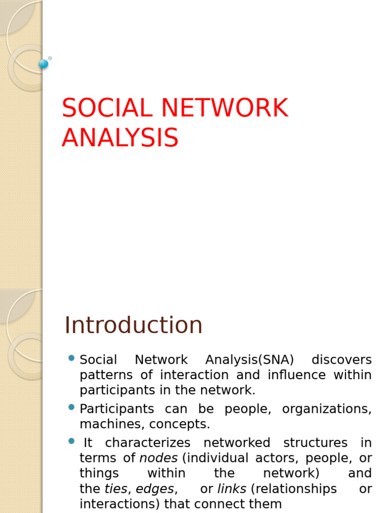 Social Network Analysis | PDF | Social Network | Network Topology