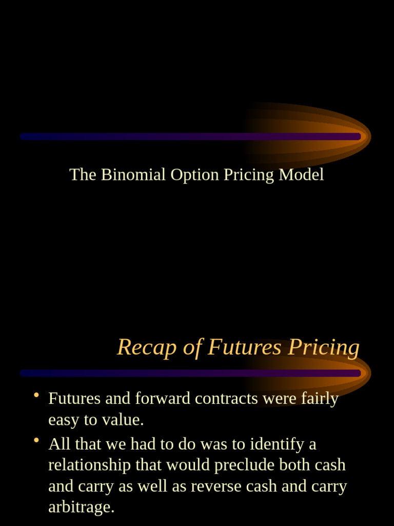 Binomial Option Pricing Model Pdf Futures Contract Option Finance 4385