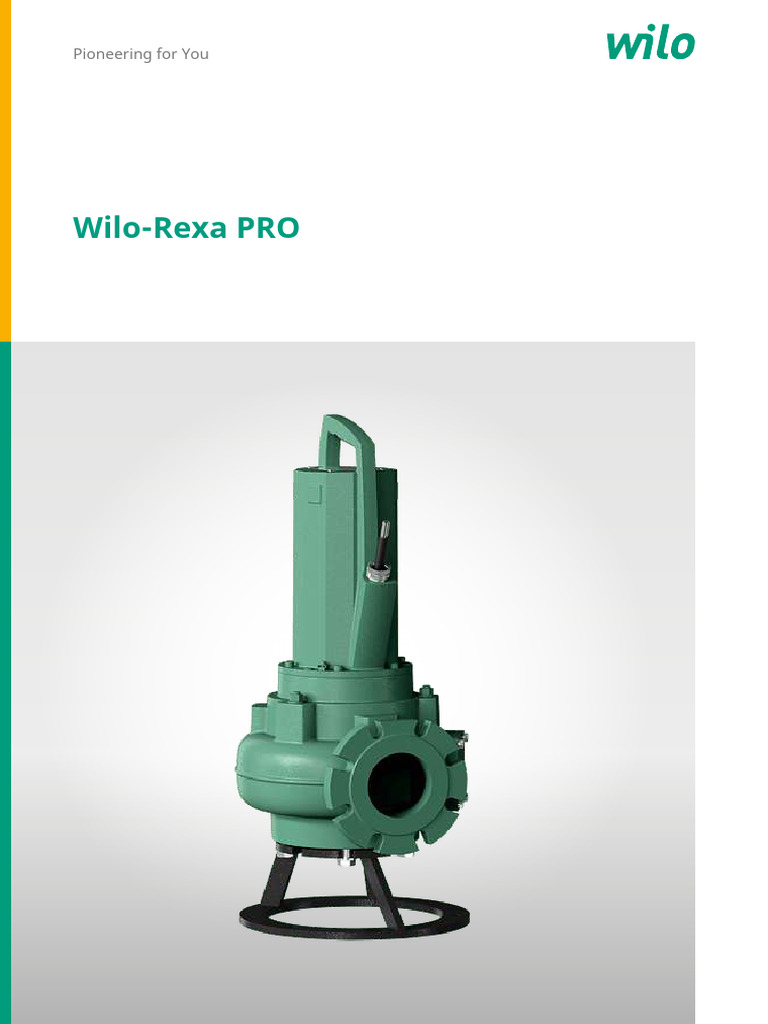 Wilo Rexa Pro Catalogue | PDF | Pump | Mains Electricity