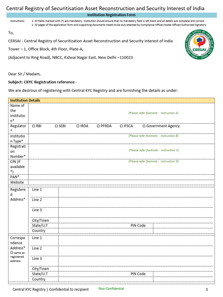 CKYC FI Registration Form-1 | PDF | Identity Document | Authentication