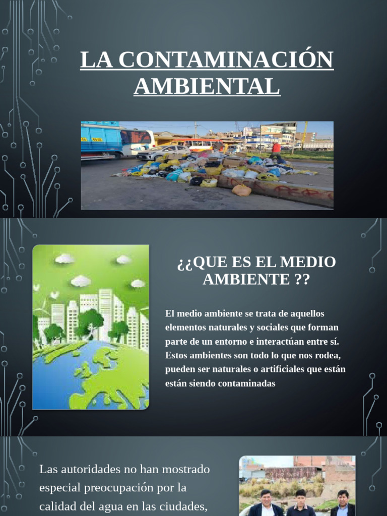 La Contaminación Ambiental PPT | PDF
