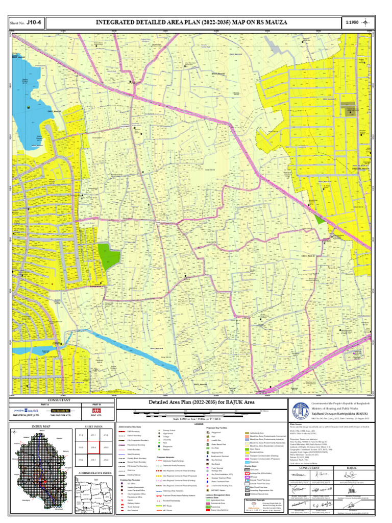 Integrated Detailed Area Plan (2022-2035) Map On Rs Mauza | PDF