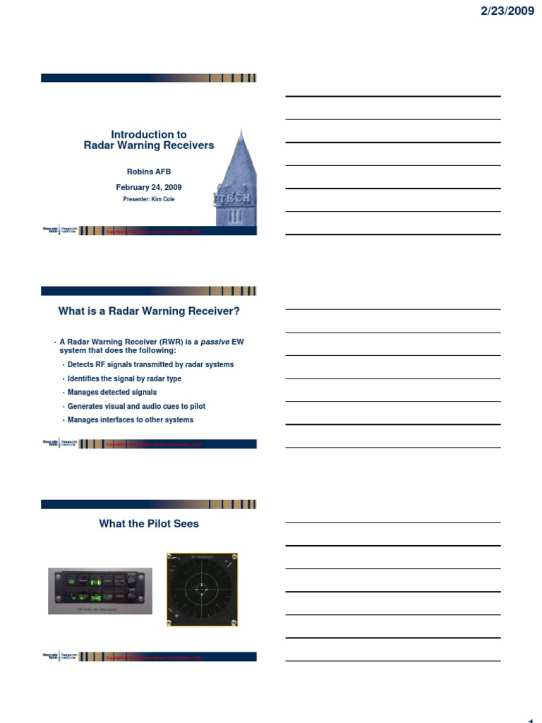 Introduction To Radar Warning Receiver | PDF | Electronic Engineering ...
