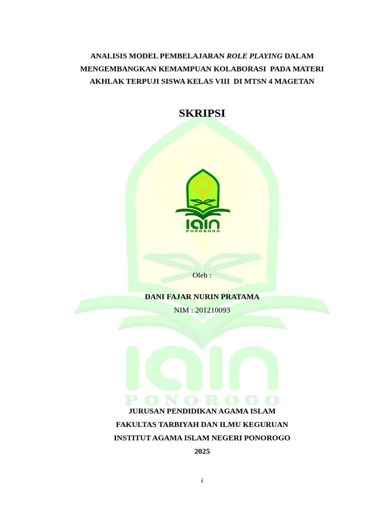 Skripsi Dani Fajar n.p Upload Ethesis | PDF