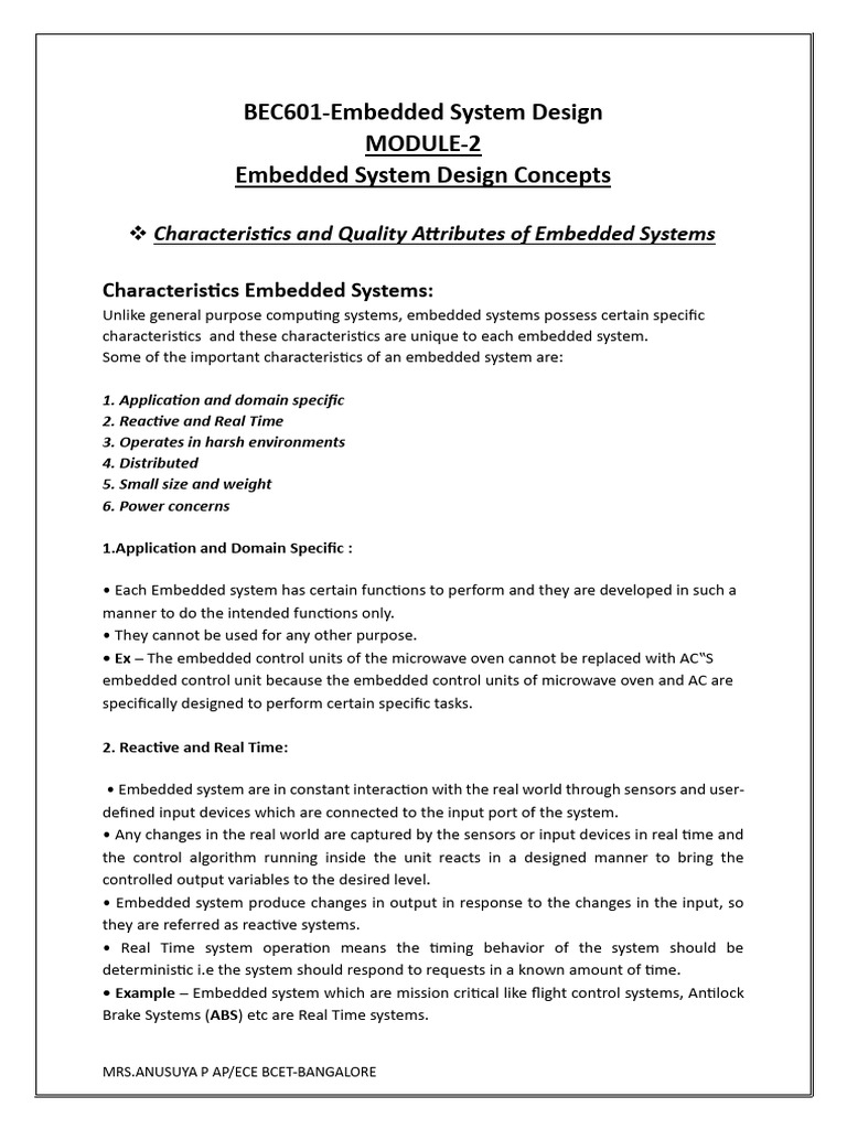 Bec601module 2 Notes | PDF | Embedded System | Parallel Computing
