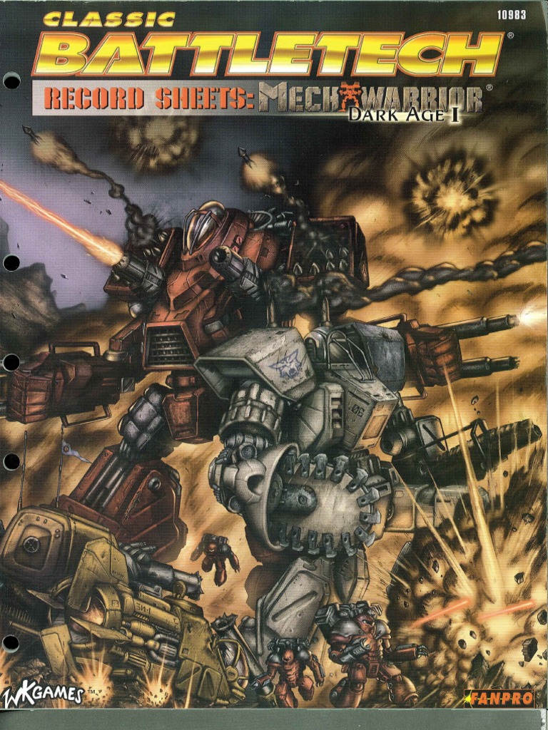 Classic BattleTech 10983 - Record Sheets - Mechwarrior Dark Age I | PDF
