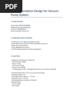 Pump Foundation Design for Crude Pump | PDF | Concrete | Reinforced ...