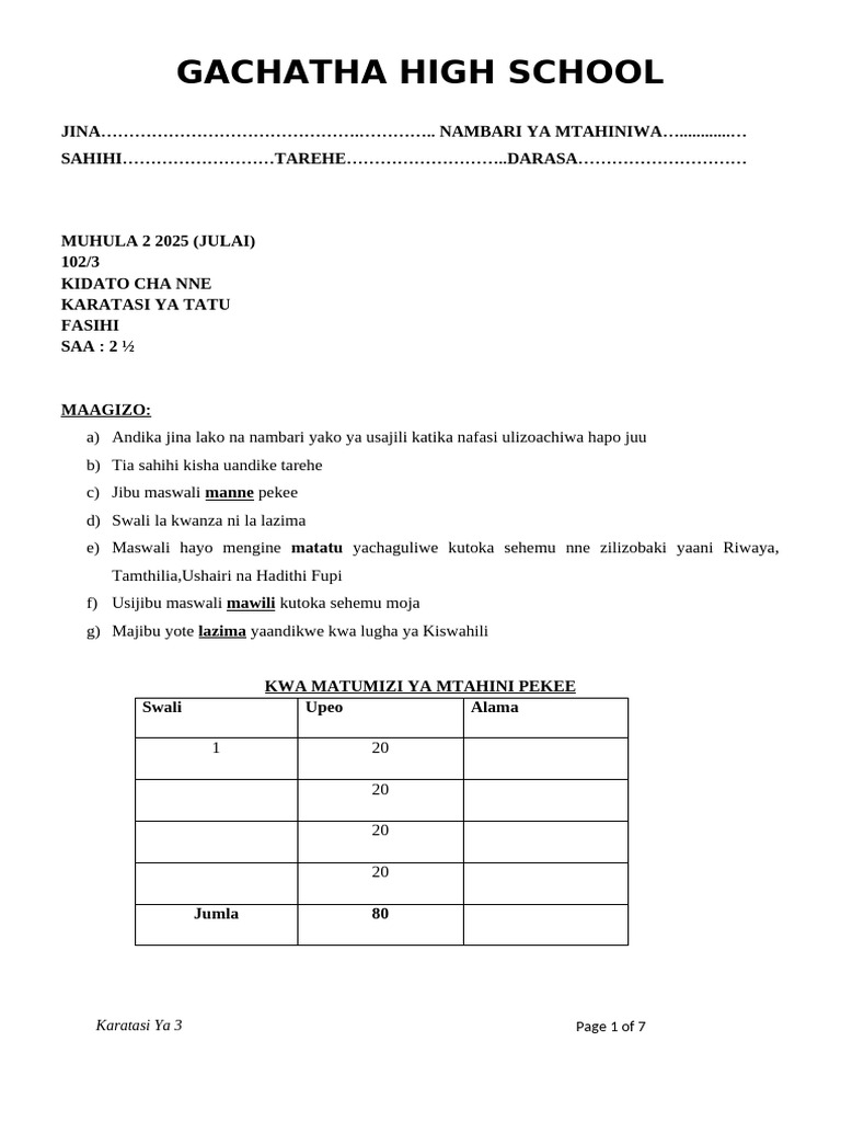 KISW - PP3 - QS Et2 2025 | PDF