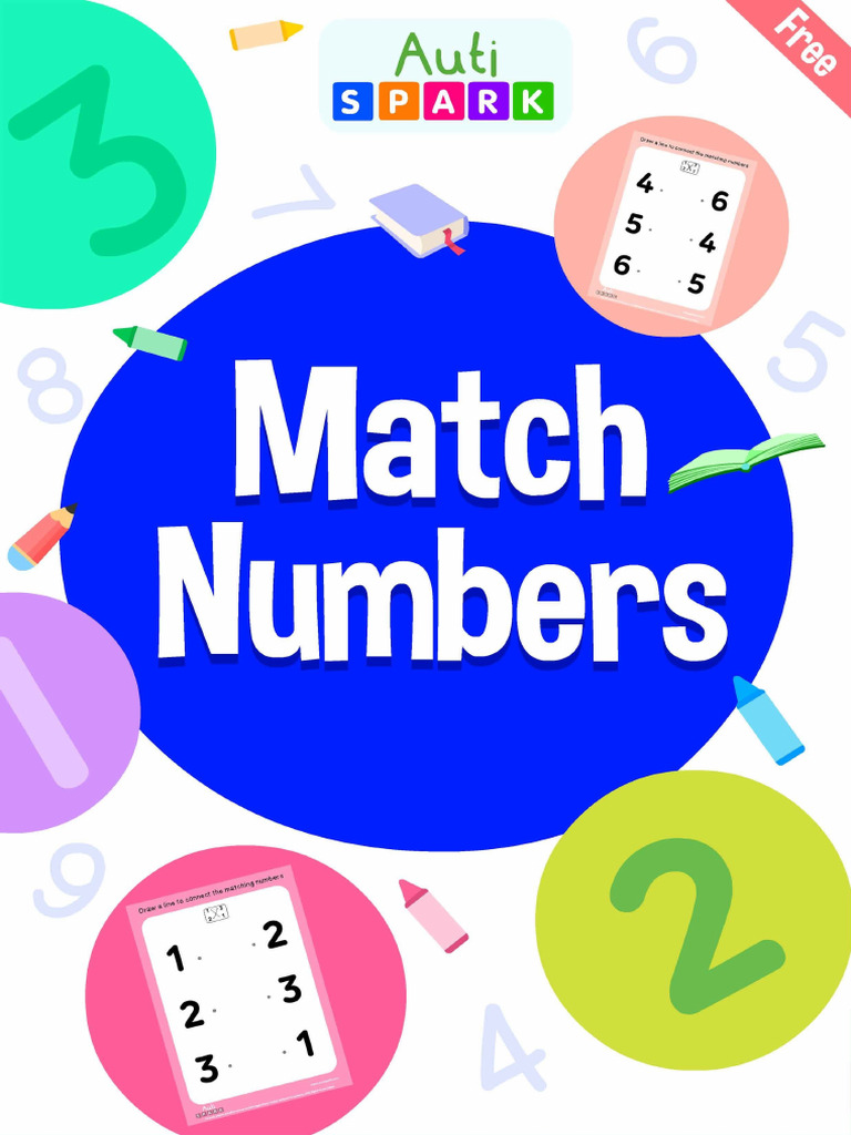 AutiSpark Free Workbook 7 Match The Numbers | PDF