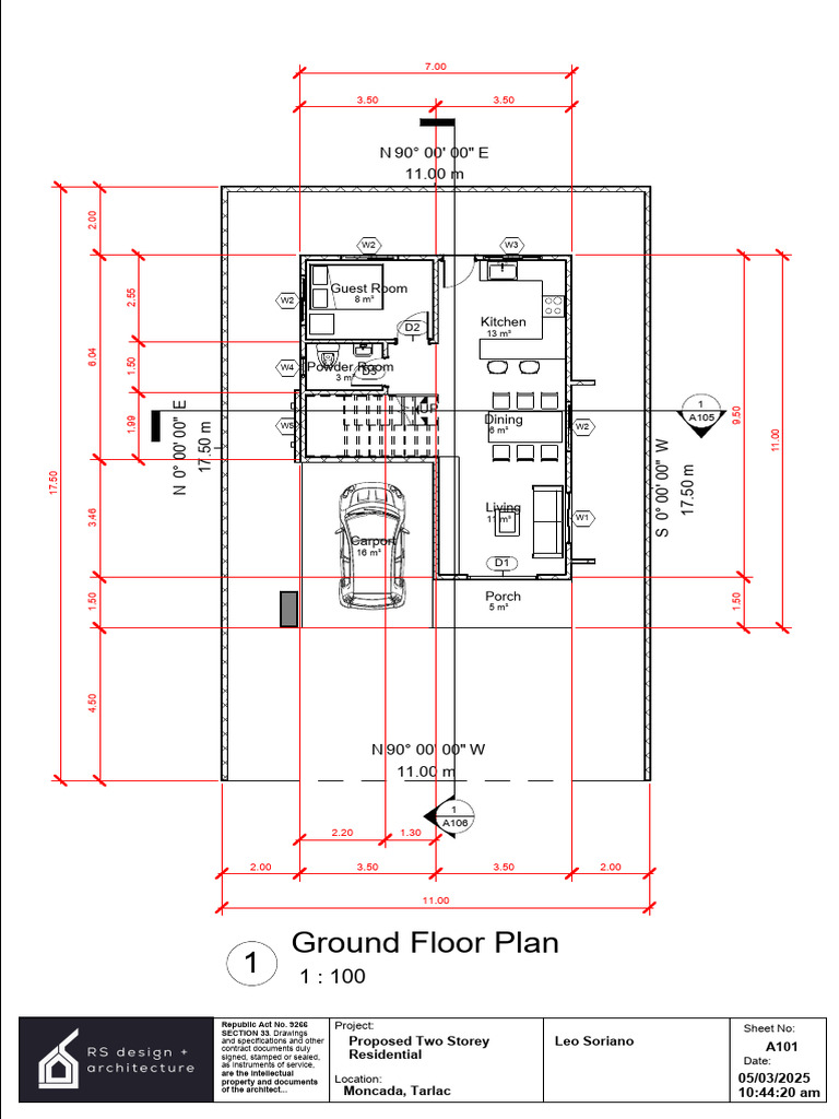 A101 - Ground Floor Plan | PDF