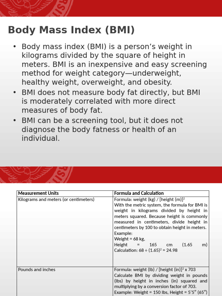 Understanding Body Mass Index (BMI) | PDF | Body Mass Index ...