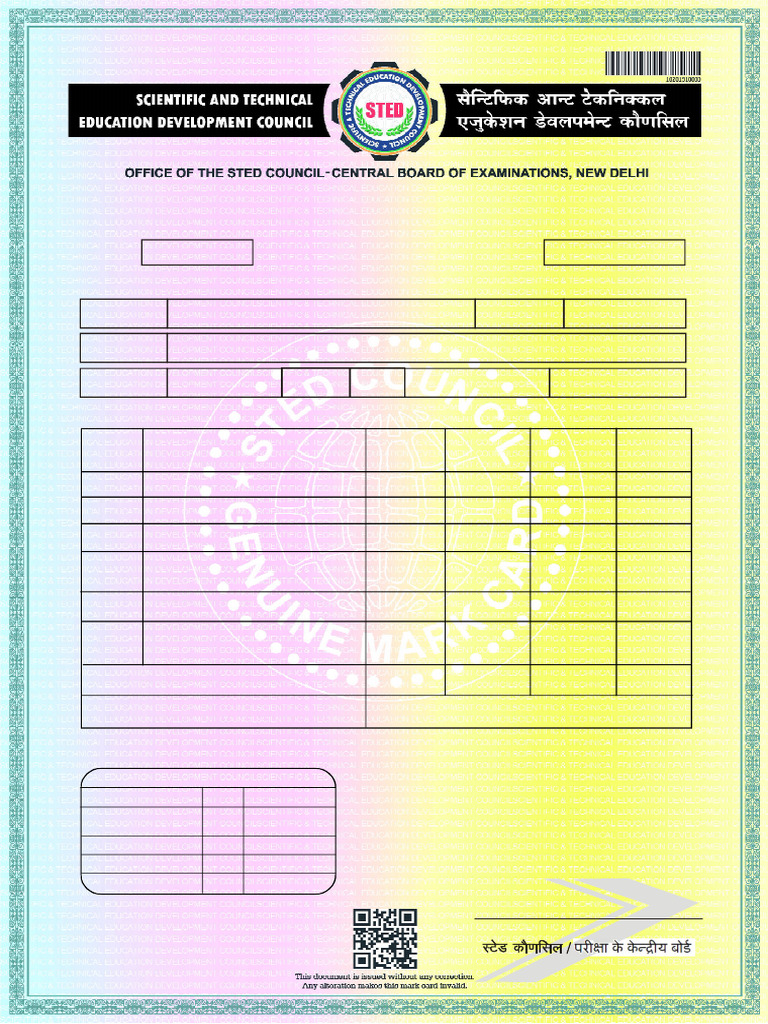 Mark Card Specimen | PDF