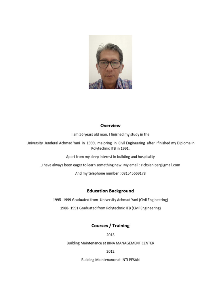 CV Richard Sianipar 2025 | PDF