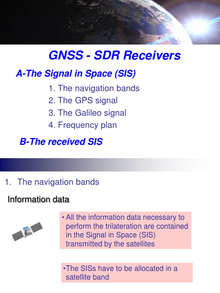 GNSS - SDR Receivers: A-The Signal in Space (SIS) | PDF | Global ...