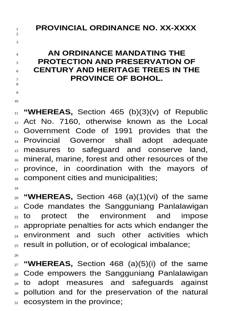 Century and Heritage Tree Ordinance | PDF | Environmental Protection ...