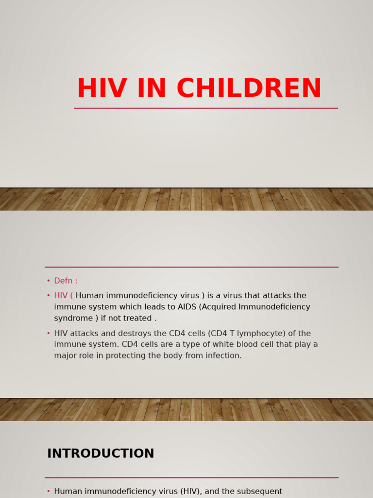 Understanding HIV in Children: Diagnosis & Care | PDF | Hiv/Aids ...