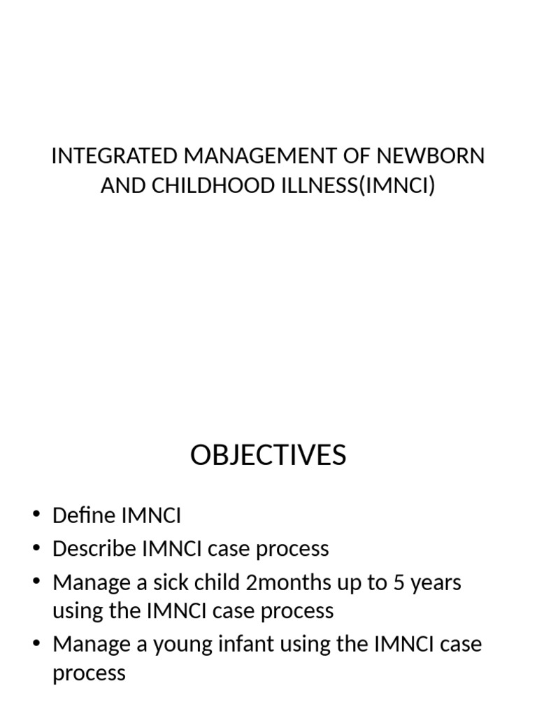 Intergrated Management of Childhood Illness (Imci) | PDF | Anemia | Malaria