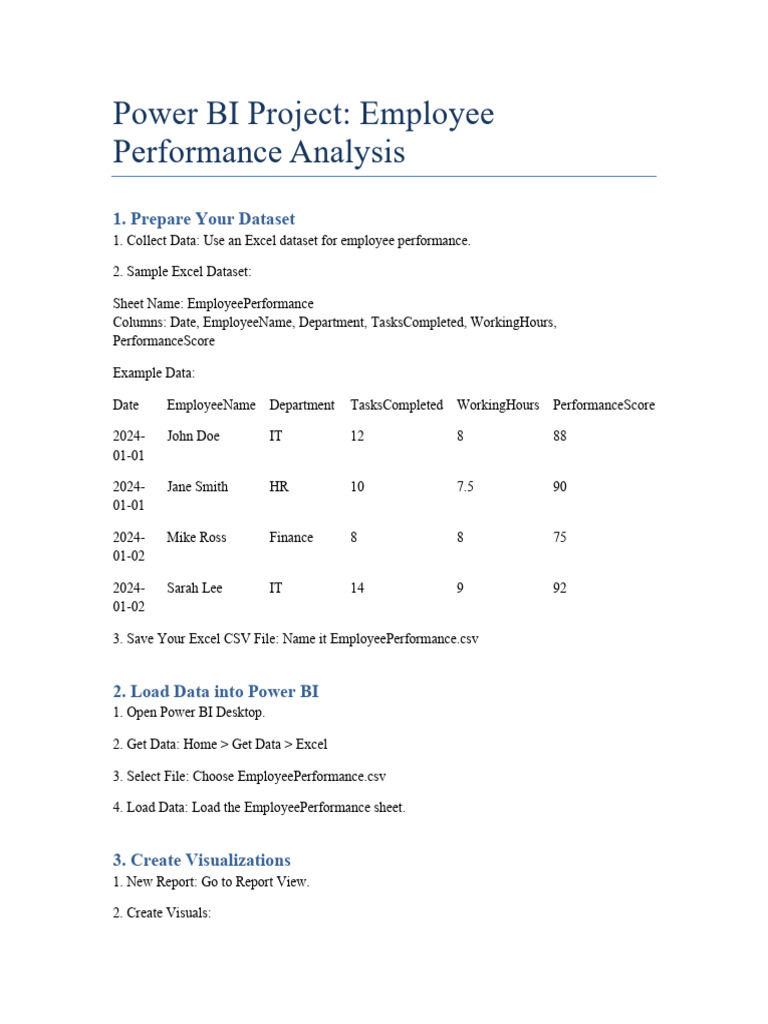 Task-1 PowerBI Employee Performance | PDF