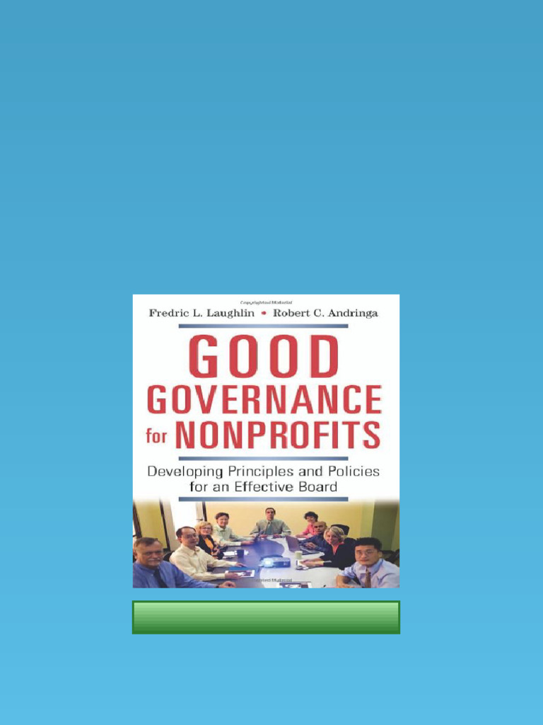 (Ebook) Good Governance For Nonprofits: Developing Principles and ...
