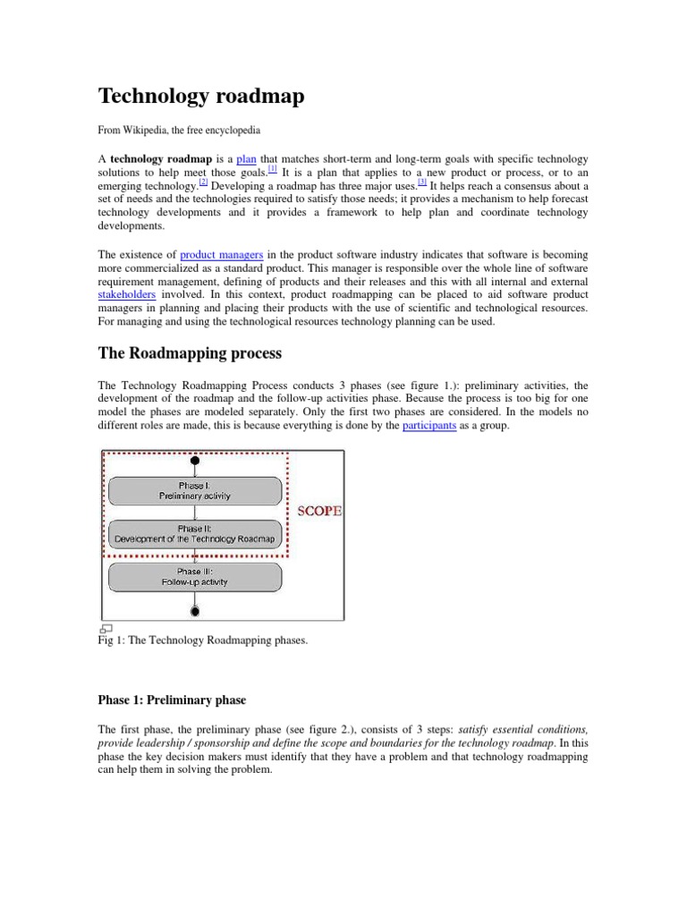 Technology Roadmap: The Roadmapping Process | PDF | Accountability ...