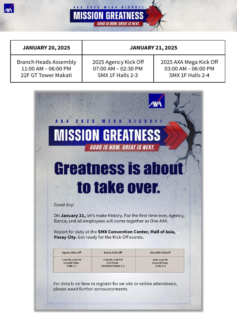 Logistics Letter 2025 Agency Kick Off | PDF