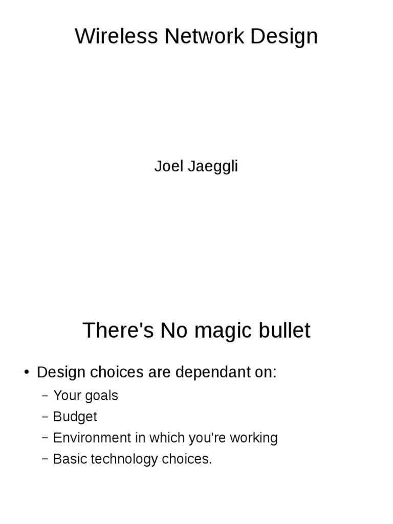 4 Wireless Network Design | PDF