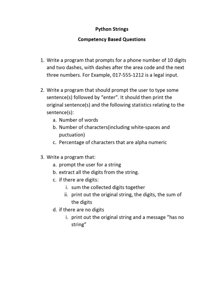 Competency Based Questions | PDF