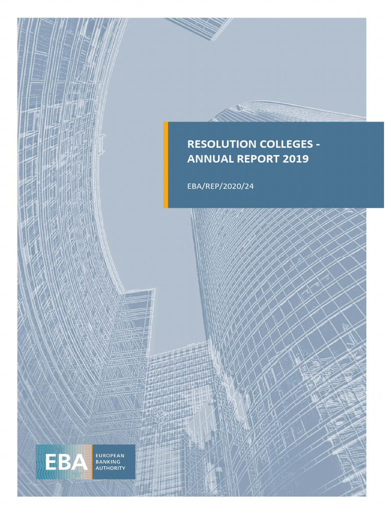2019 Annual Report On Resolution Colleges-Final | PDF | Policy | Banks