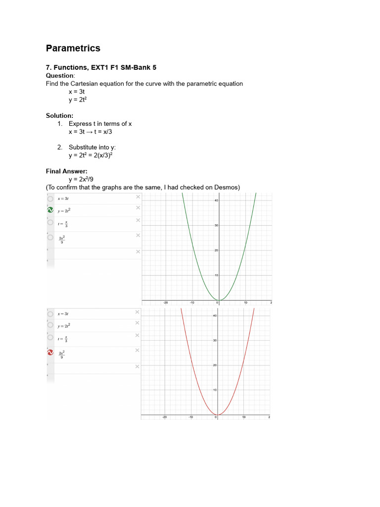 Math Extension Assessment | PDF | Function (Mathematics) | Monotonic Function