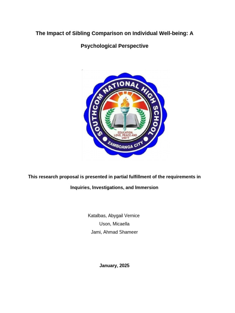Sibling Comparison's Effects on Well-being | PDF | Sibling | Well Being