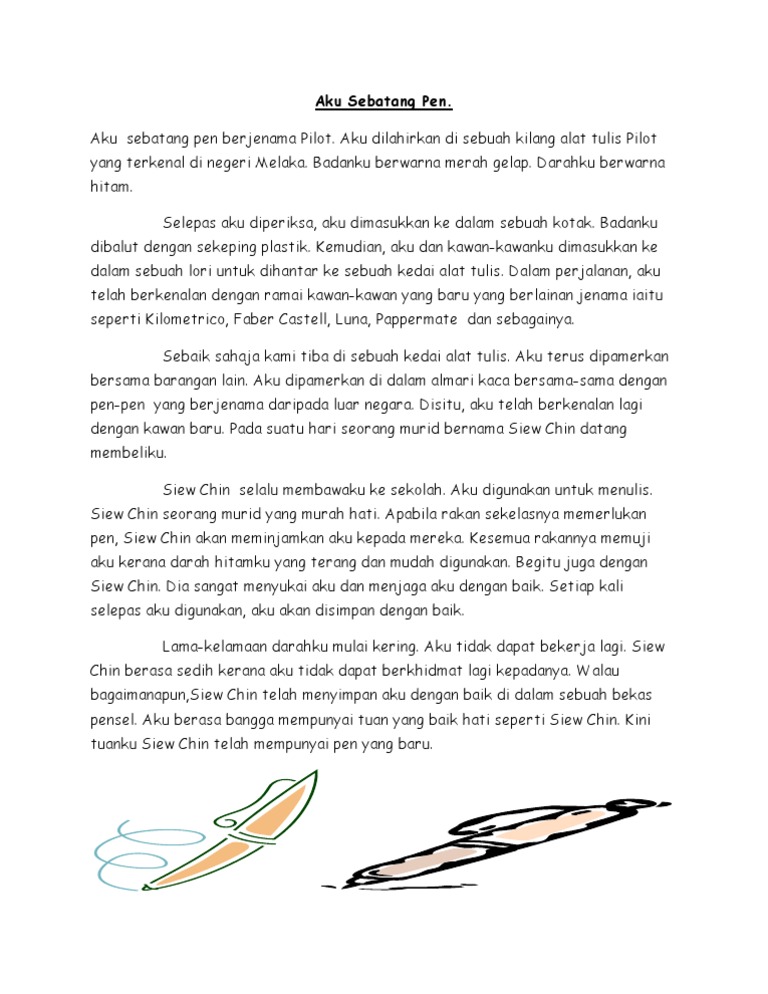 Aku Sebatang Pen | PDF | Puisi