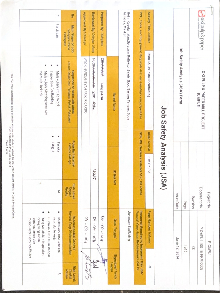 Jsa Scaffolding | PDF