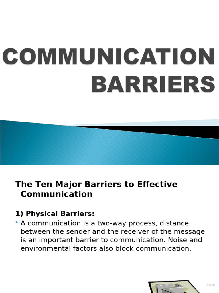 Communication Barriers 3 | PDF | Communication | Attitude (Psychology)
