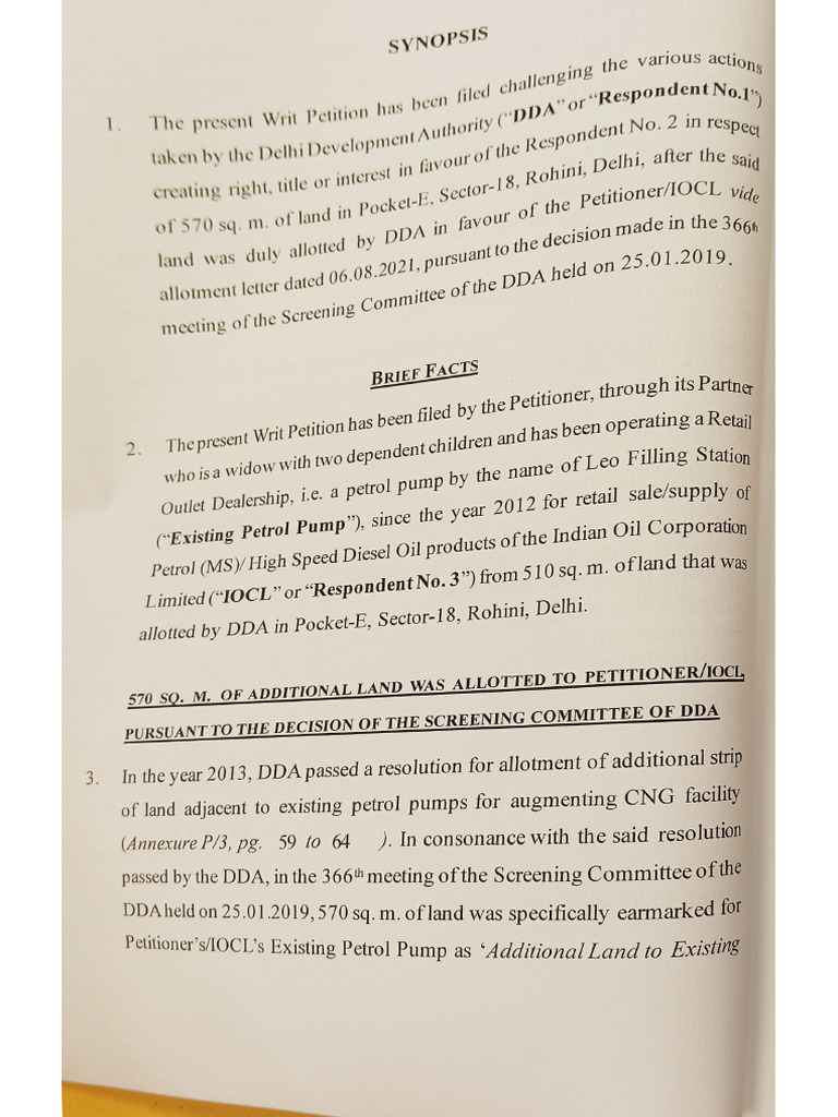 Leo Filling Station Vs Delhi Development (Iocl) | PDF