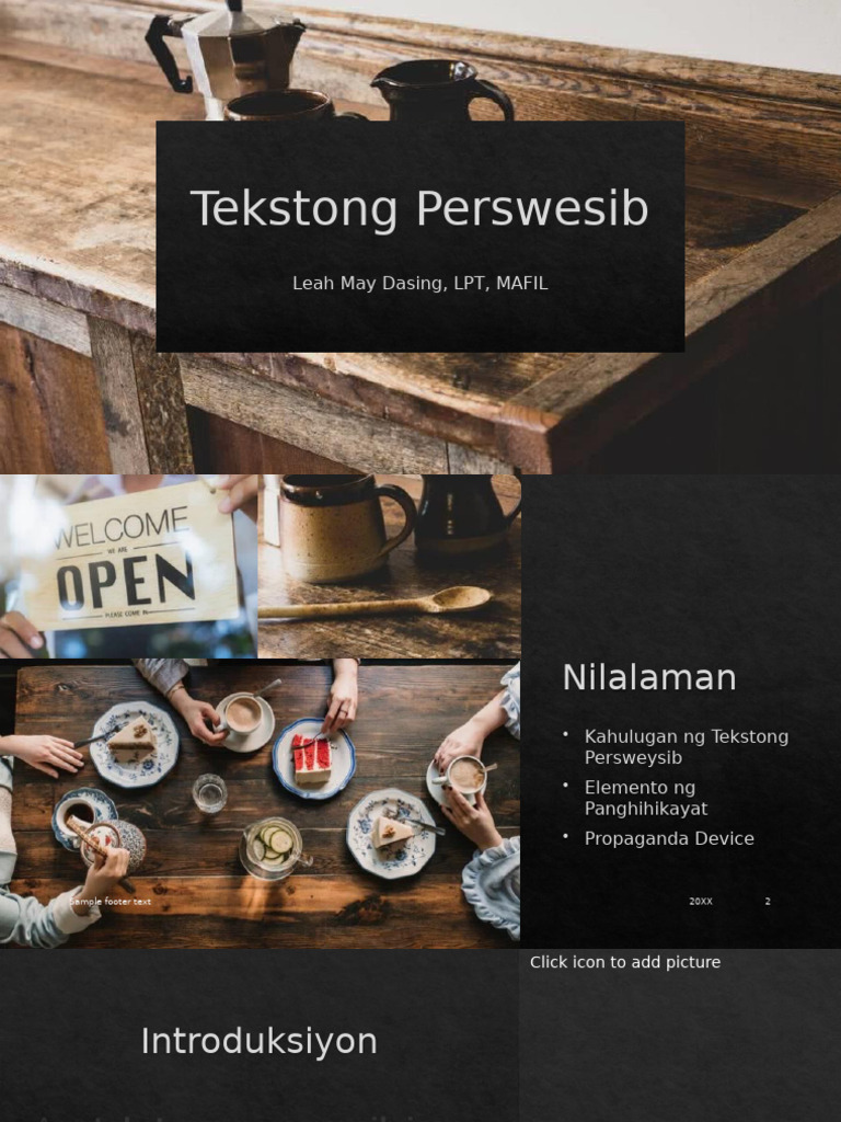 FILIPINO 8 Tekstong Persweysib | PDF