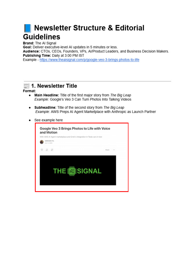 AI Newsletter Structure | PDF | Hyperlink