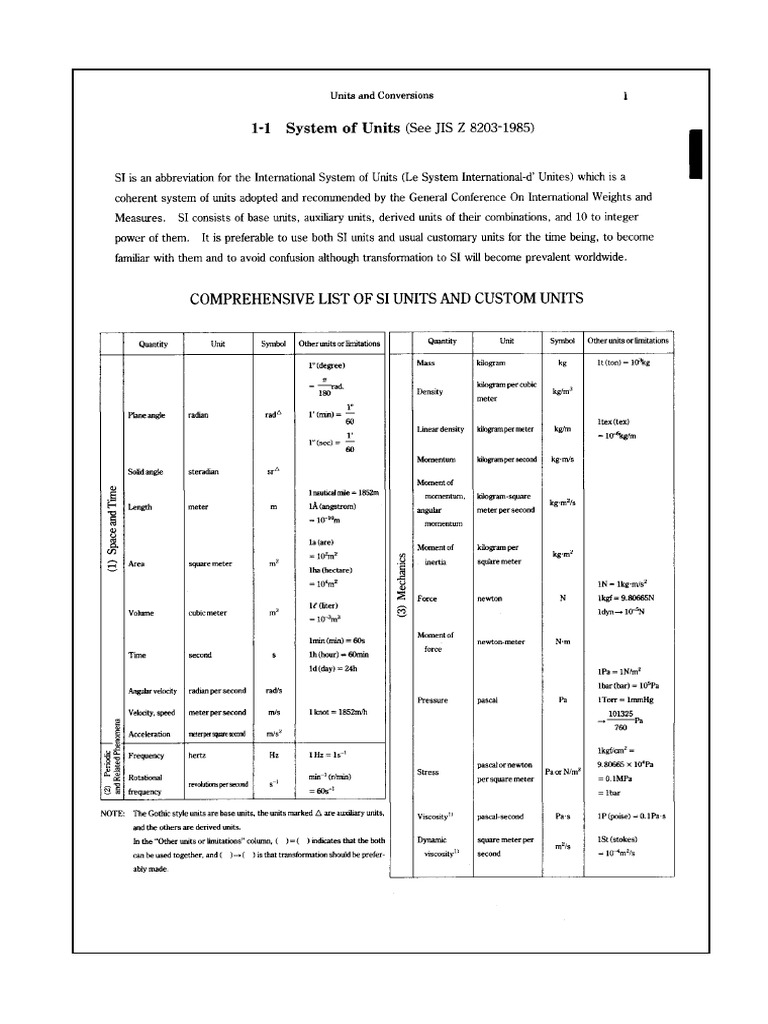 01.units and Conversions | PDF