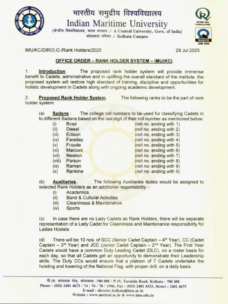 Office Order - Rank Holder - Final | PDF
