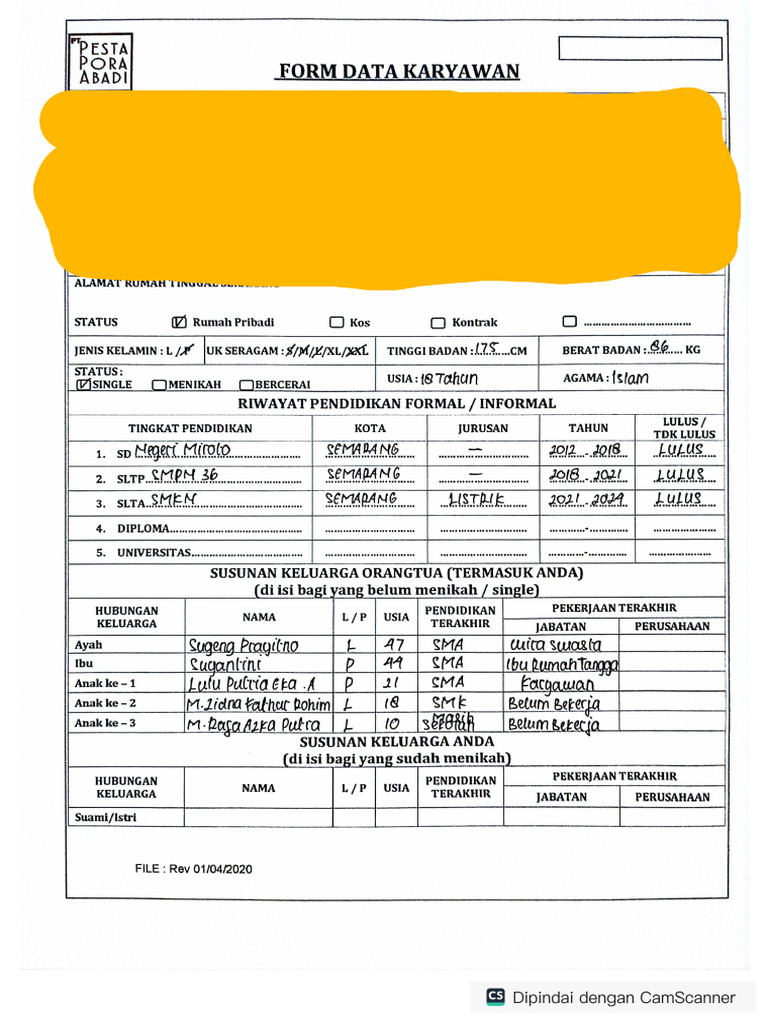 Contoh Pemberkasan | PDF